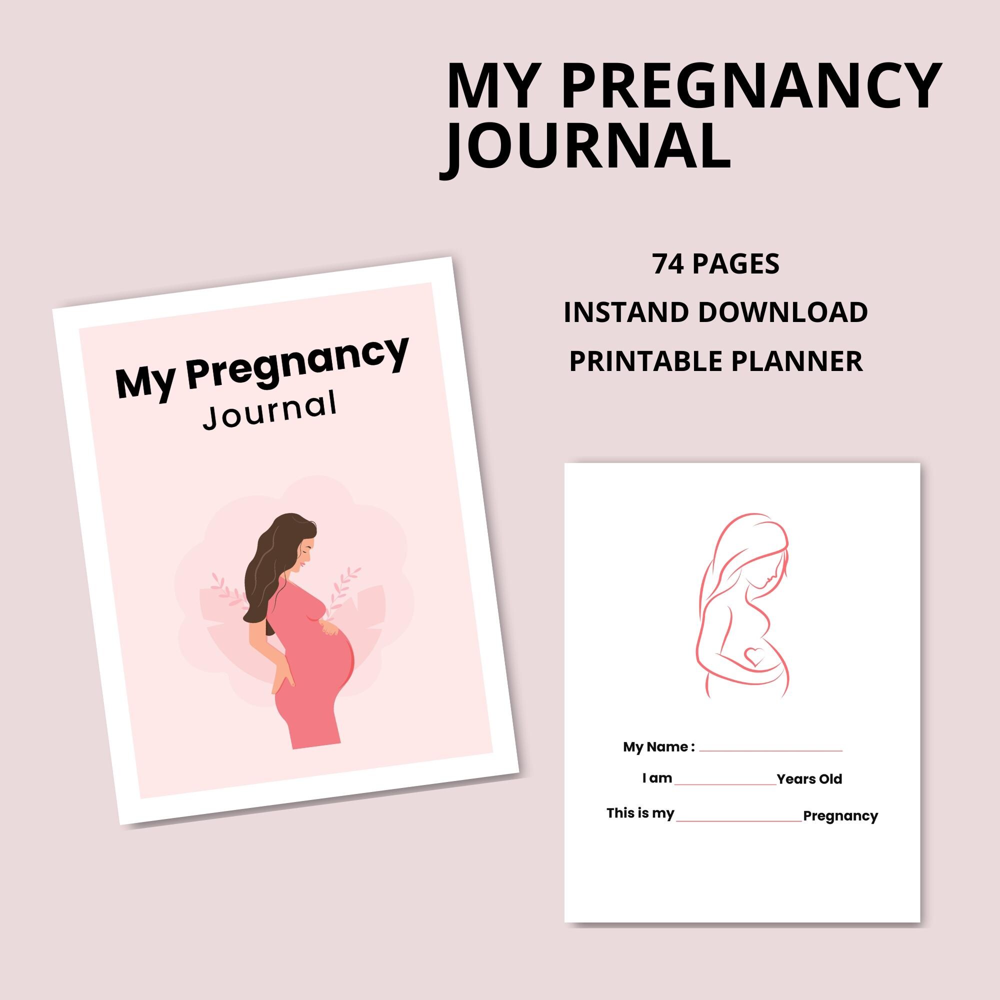 Pregnancy Journal: Printable Planner, Trimester Tracker (digital ...