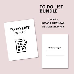 Printable To-do List Bundle: Daily & Weekly Planner (PDF Download) - Etsy