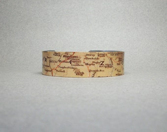 Virginia Cuff Bracelet Map Unique Gift for Men or Women | Etsy