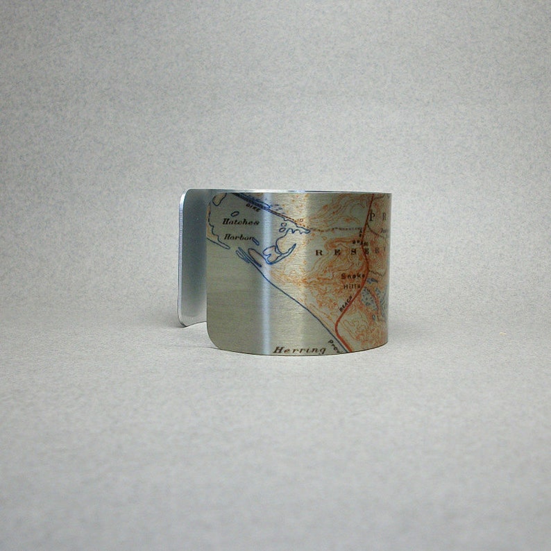 Provincetown Massachusetts Map Cuff Bracelet Cape Cod Unique | Etsy