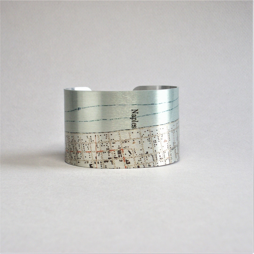 Naples Florida Map Cuff Bracelet Unique Gift for Men or Women - Etsy