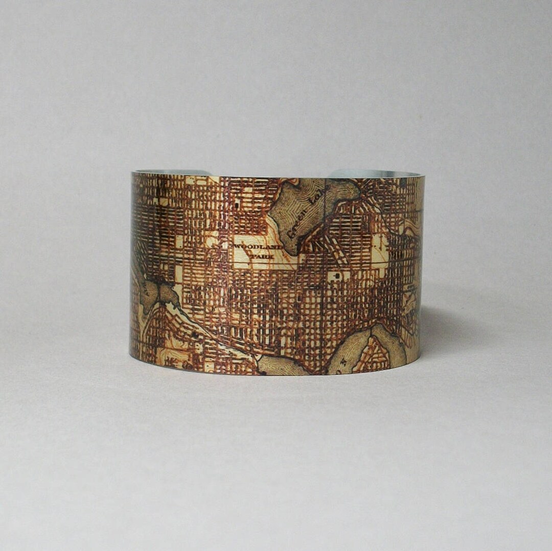 Seattle Washington Woodland Park University District Map Bracelet ...