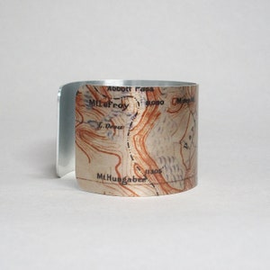 Mt Temple Banff National Park Canadian Rockies Map Cuff Bracelet Unique ...