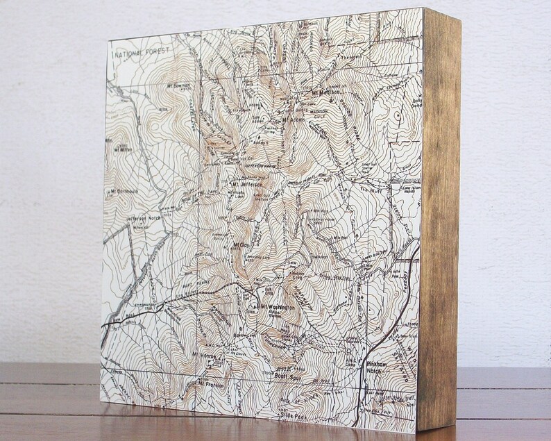 White Mountains New Hampshire Presidential Range Map - Etsy