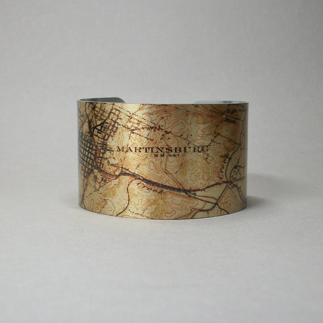 Martinsburg West Virginia Cuff Bracelet Unique Custom Hometown Gift for ...