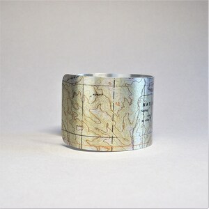Devils Tower National Monument Map Cuff Bracelet Unique Climbing Hiking ...