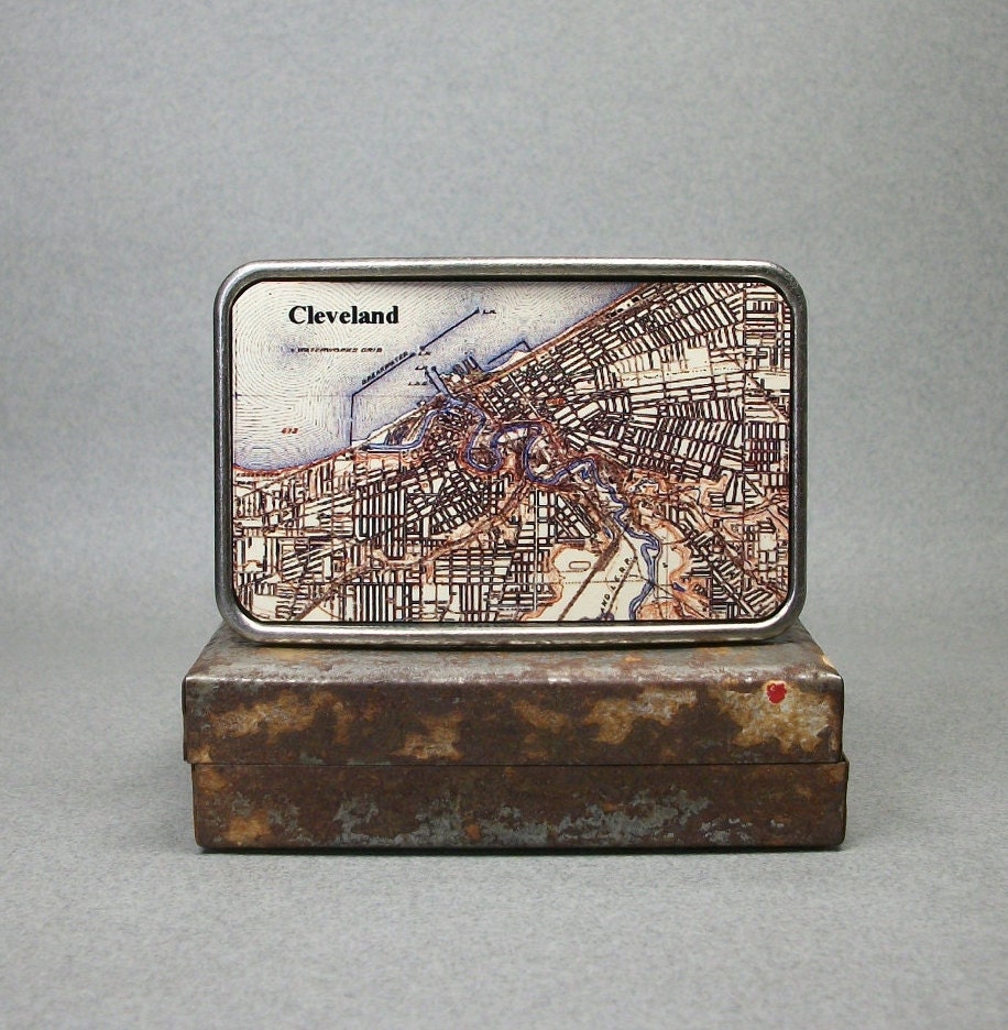 Vintage Cleveland Ohio Map Belt Buckle, Hometown Gift - Etsy
