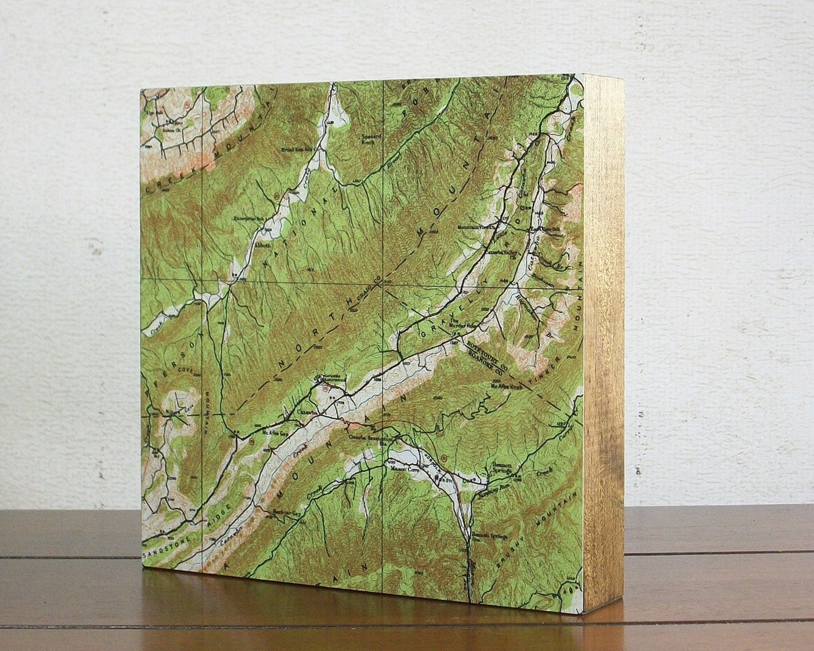 Appalachian Trail Map Mcafee Knob Catawba Gift Idea - Etsy