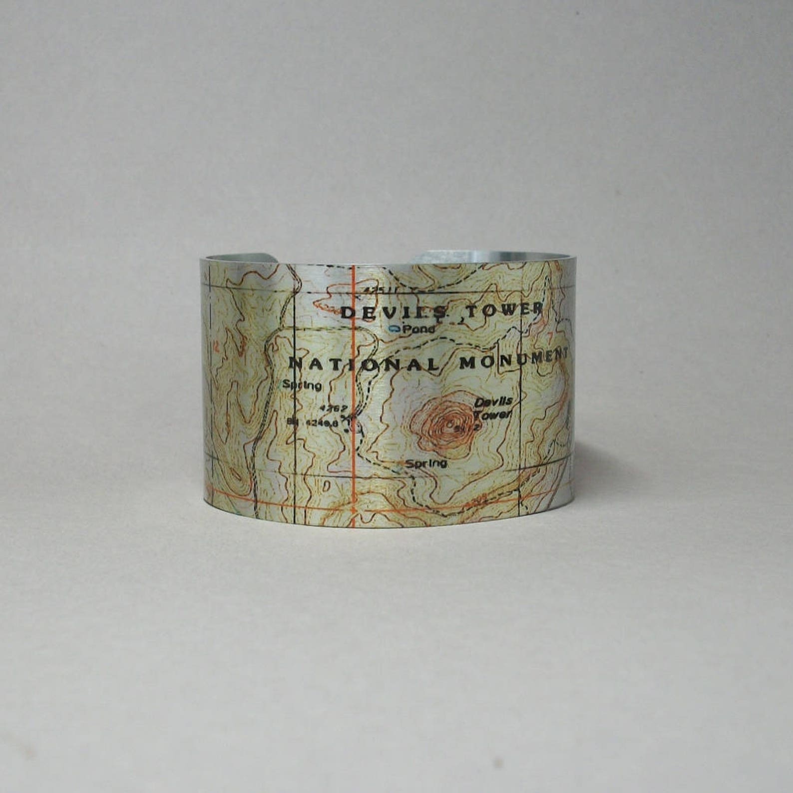 Devils Tower National Monument Map Cuff Bracelet Unique - Etsy
