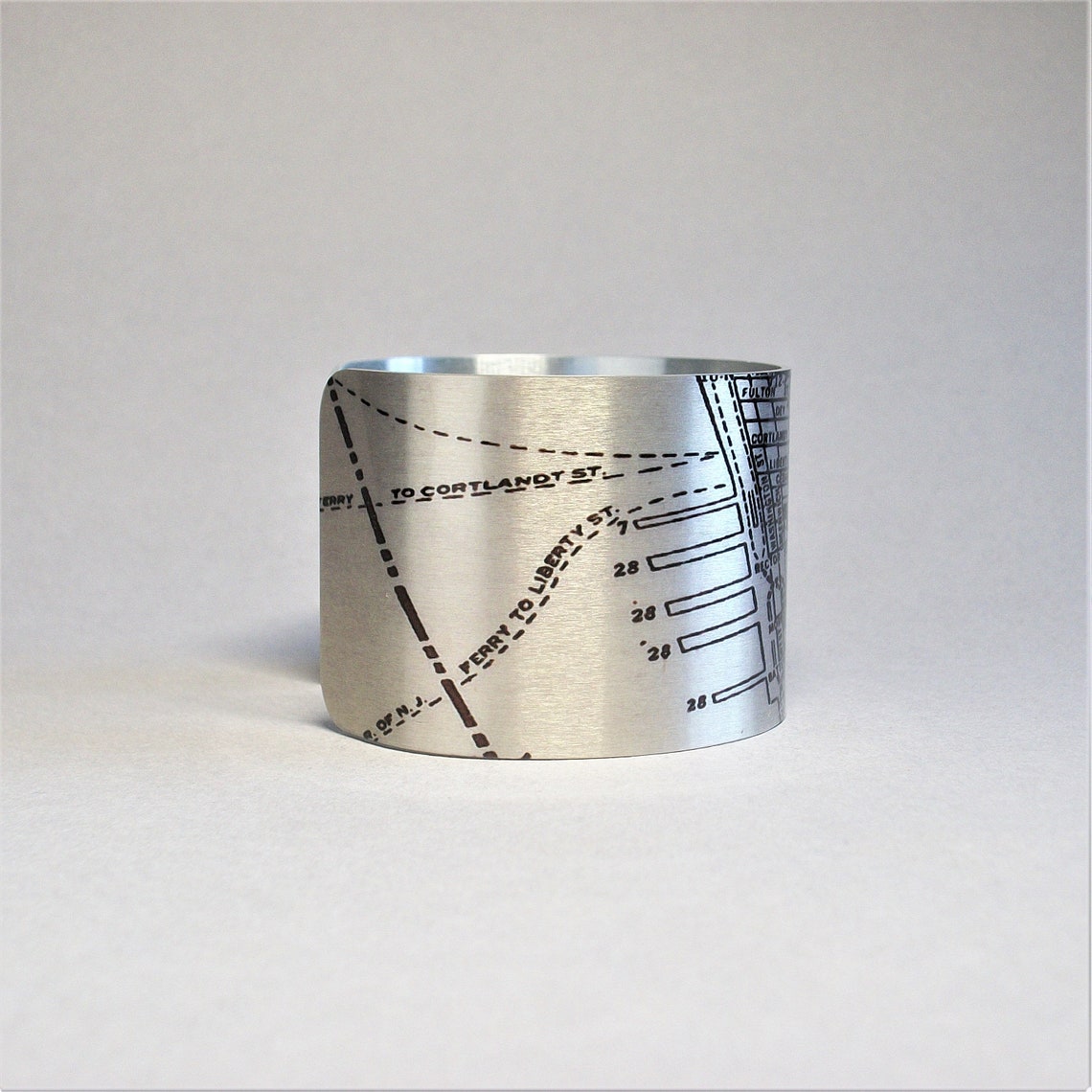 New York City NYC Map Manhattan Financial District Cuff | Etsy