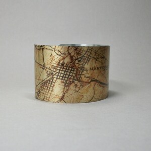 Martinsburg West Virginia Cuff Bracelet Unique Custom Hometown Gift for ...