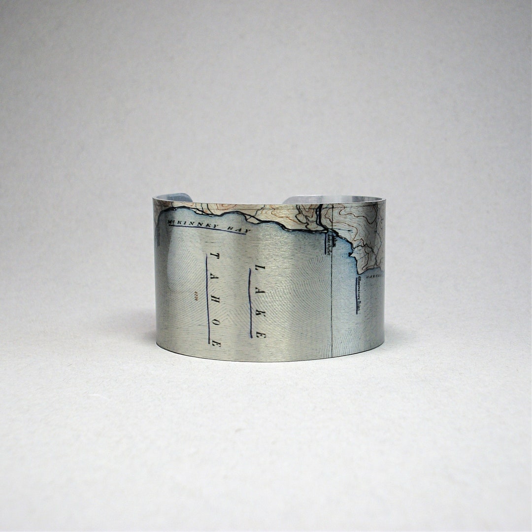 Lake Tahoe Map Bracelet Unique Gift Idea for Men or Women - Etsy