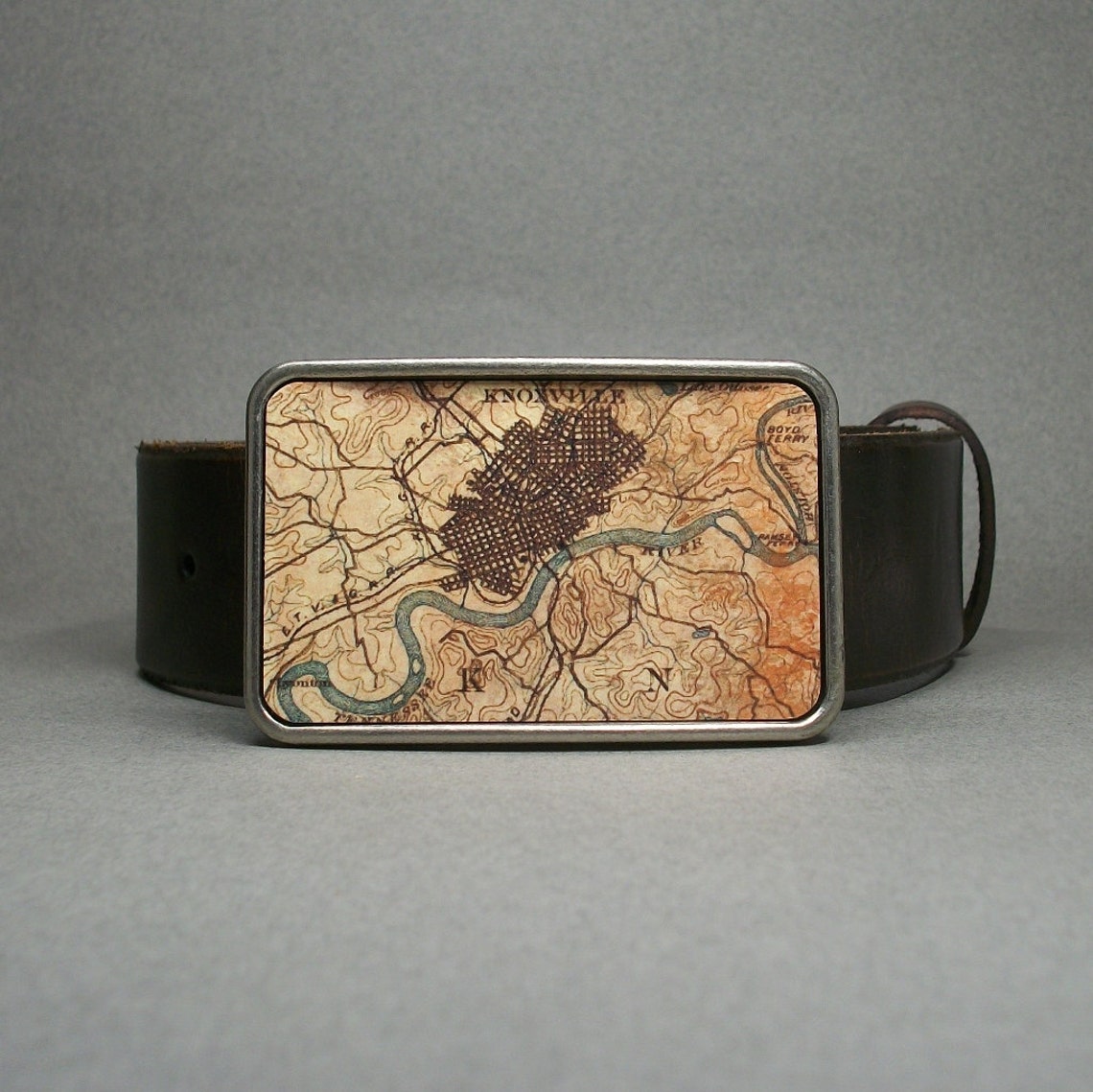 Belt Buckle Knoxville Tennessee Vintage Map Cool Gift for Men | Etsy
