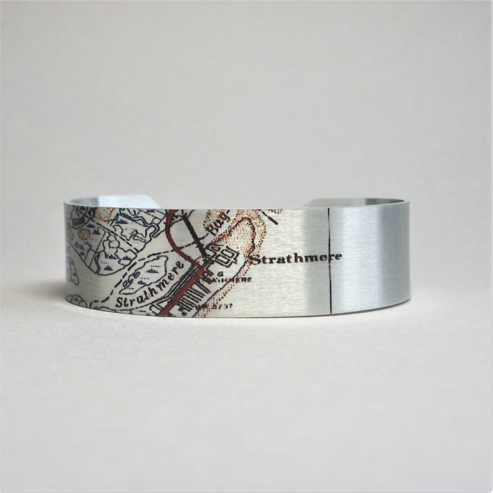 Strathmere New Jersey Map Cuff Bracelet: Unique Metal Jewelry - Etsy