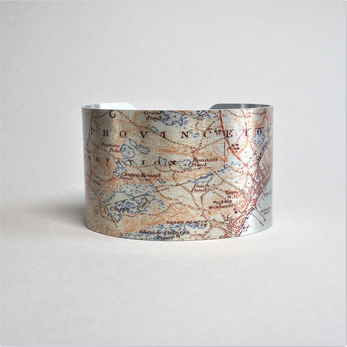 Provincetown Massachusetts Map Cuff Bracelet Cape Cod Unique - Etsy