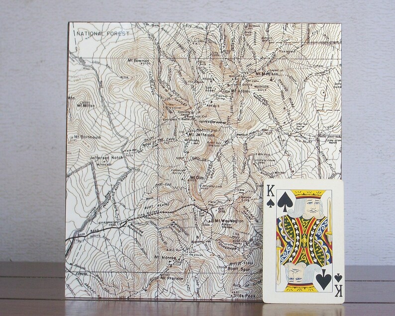 White Mountains New Hampshire Presidential Range Map - Etsy