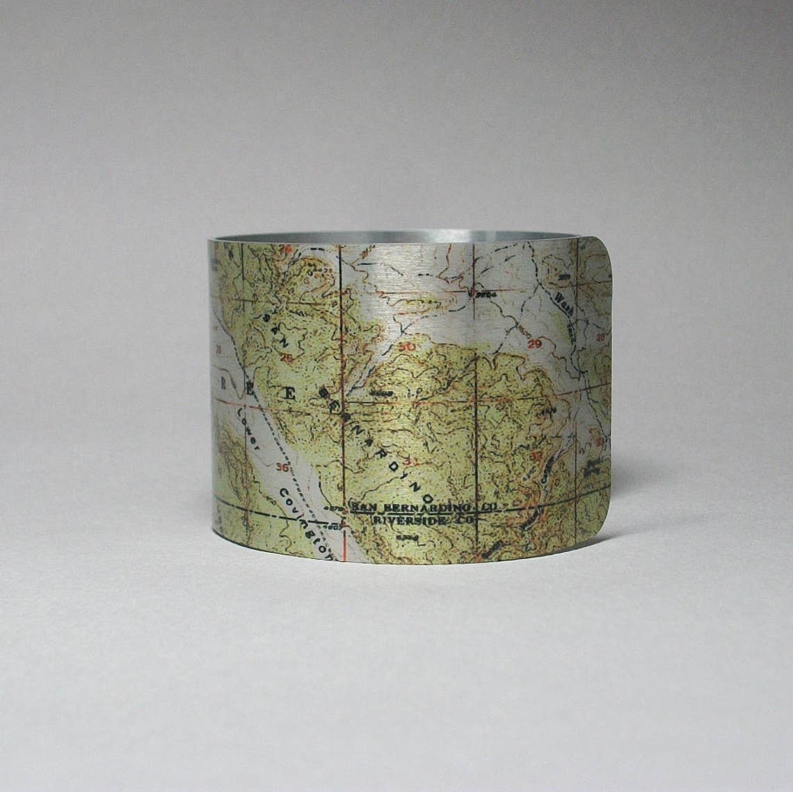 Joshua Tree National Park Cuff Bracelet Map California Hikers | Etsy