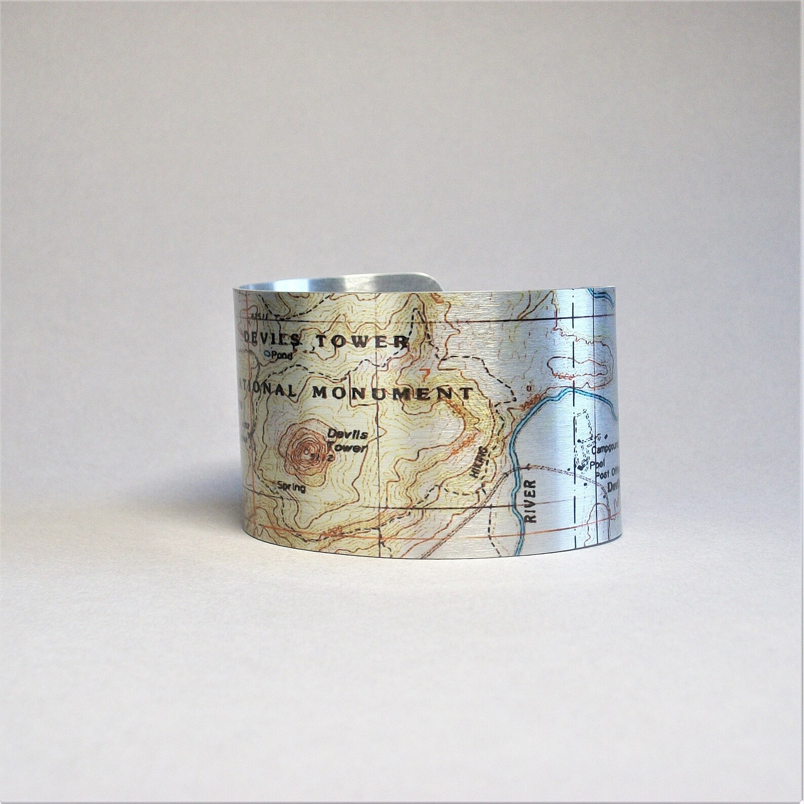 Devils Tower National Monument Map Cuff Bracelet Unique - Etsy