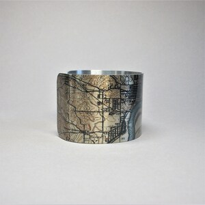Evansville Indiana Map Cuff Bracelet: Vintage Style Jewelry - Etsy