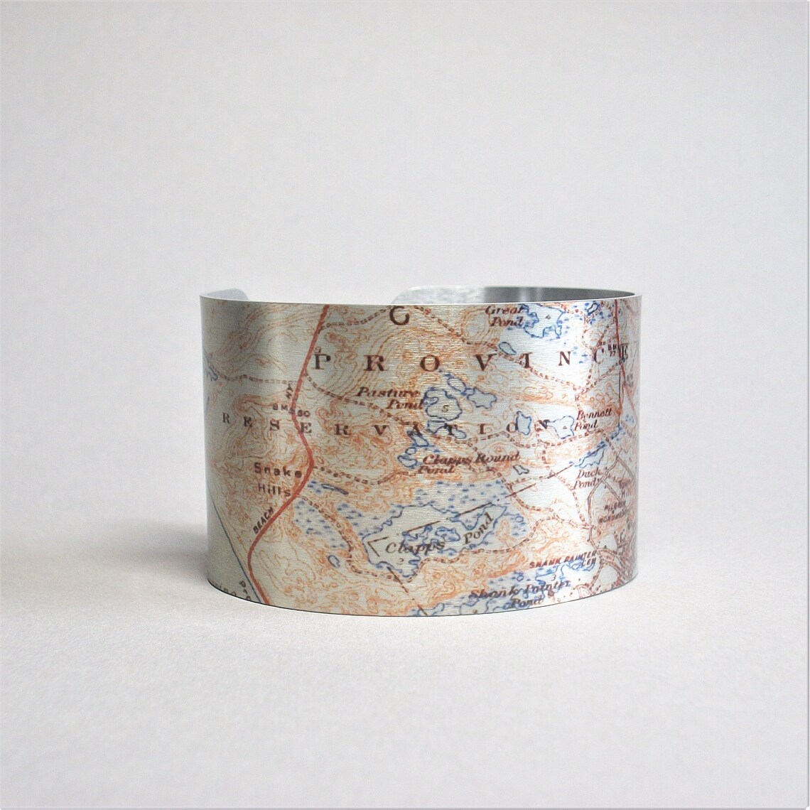 Provincetown Massachusetts Map Cuff Bracelet Cape Cod Unique - Etsy