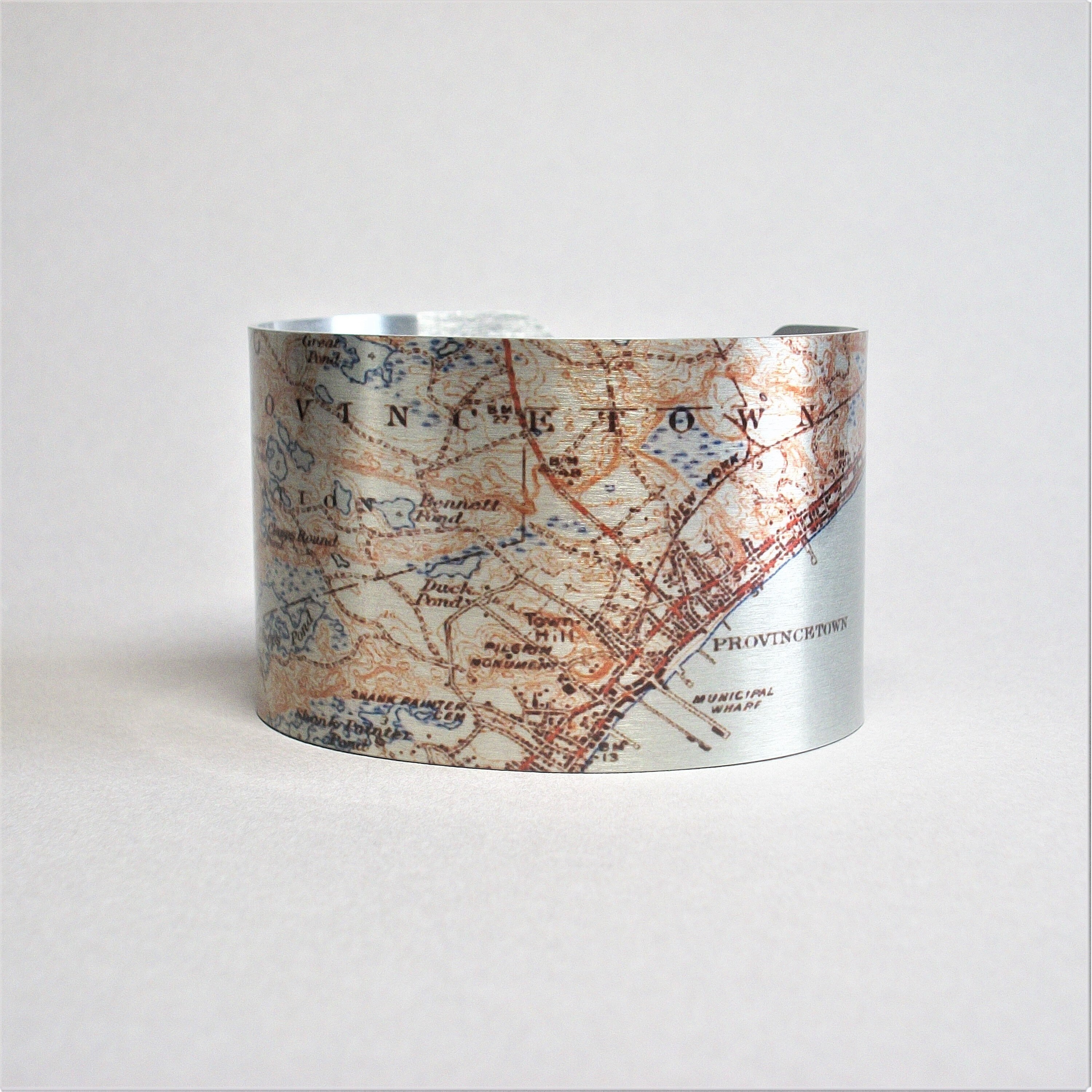Provincetown Massachusetts Map Cuff Bracelet Cape Cod Unique | Etsy