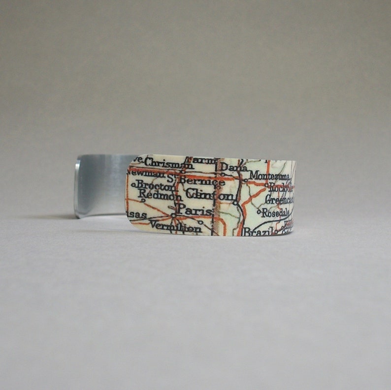 Indiana Map Cuff Bracelet Unique Gift for Men or Women - Etsy