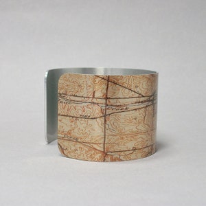 Bloomington Indiana Map Cuff Bracelet Unique Hometown City Gift for Men ...
