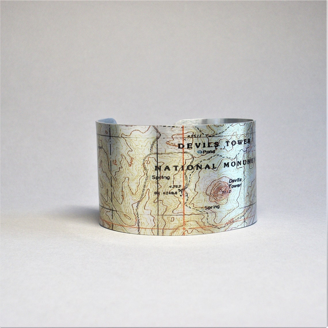 Devils Tower National Monument Map Cuff Bracelet Unique - Etsy