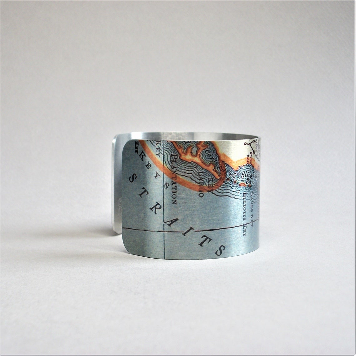 Florida Coast Map Cuff Bracelet: Jupiter to Miami, Vintage Style - Etsy