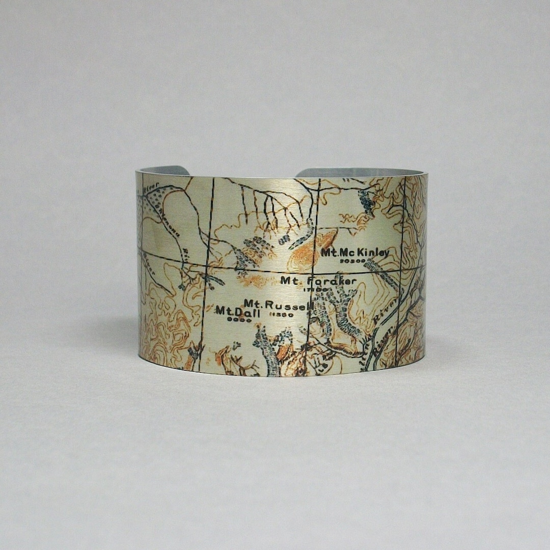 Mount Mckinley Alaska Cuff Bracelet Denali National Park Unique Hiking ...