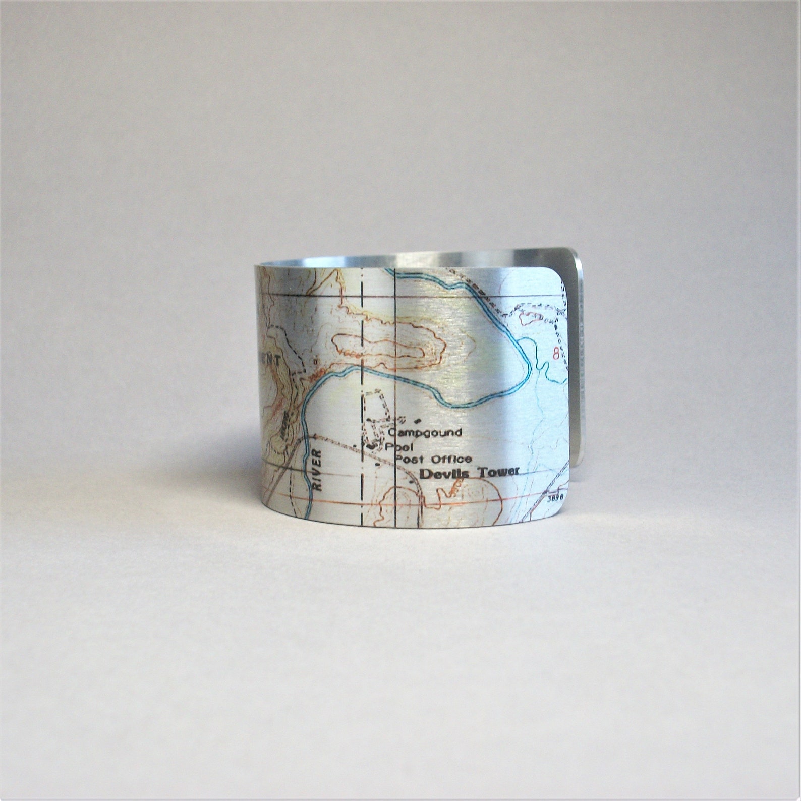 Devils Tower National Monument Map Cuff Bracelet Unique - Etsy