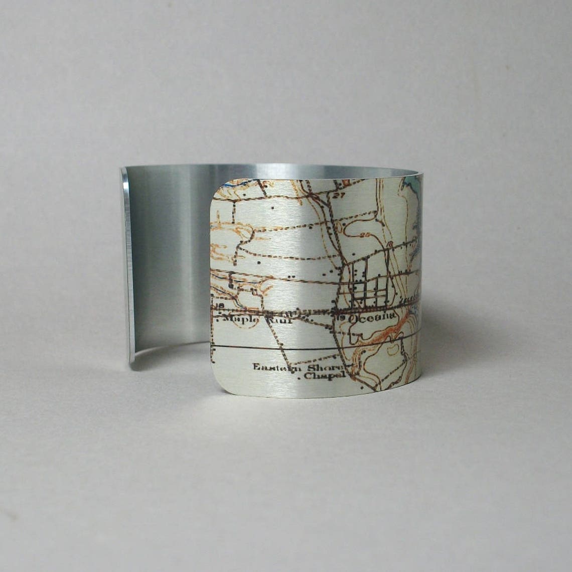 Virginia Beach Map Cuff Bracelet Unique Gift for Men or Women - Etsy