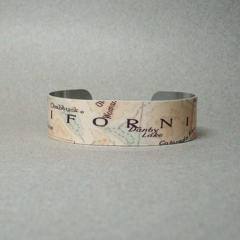 California Map Cuff Bracelet Unique Gift for Men or Women - Etsy