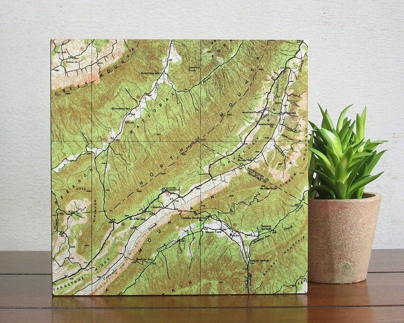 Appalachian Trail Map Mcafee Knob Catawba Gift Idea - Etsy