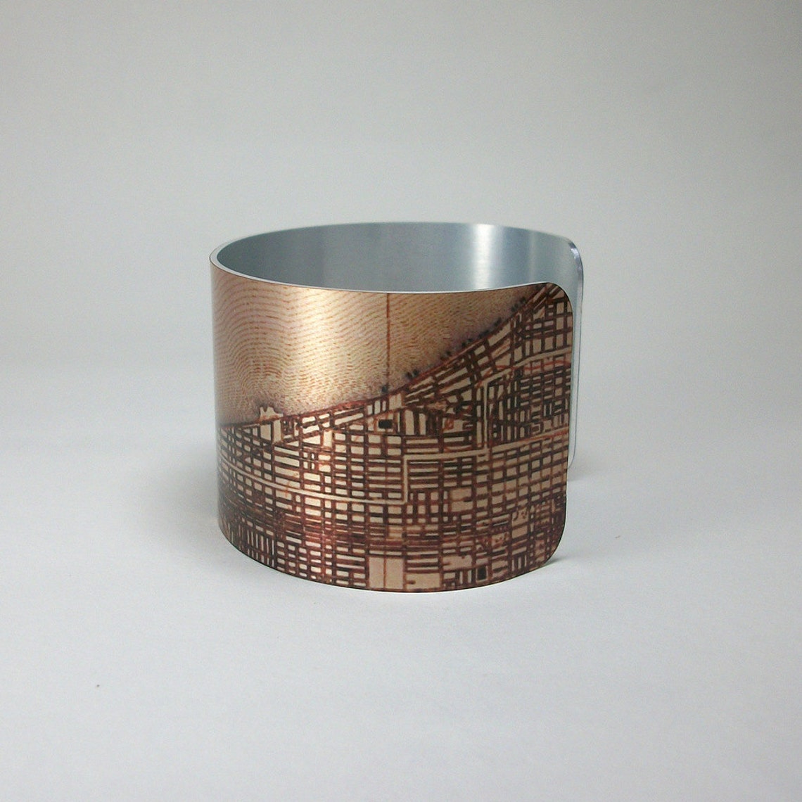Chicago Illinois Map Bracelet Cuff Unique Hometown Gift for - Etsy