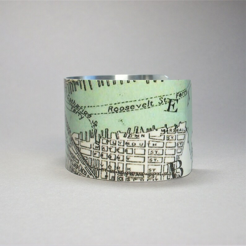 Brooklyn Bridge Map New York City NYC Manhattan Cuff Bracelet - Etsy