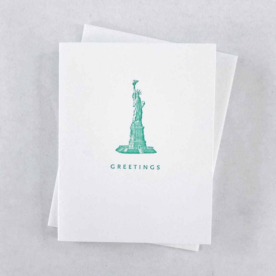 Little Greetings Statue of Liberty Card - Etsy