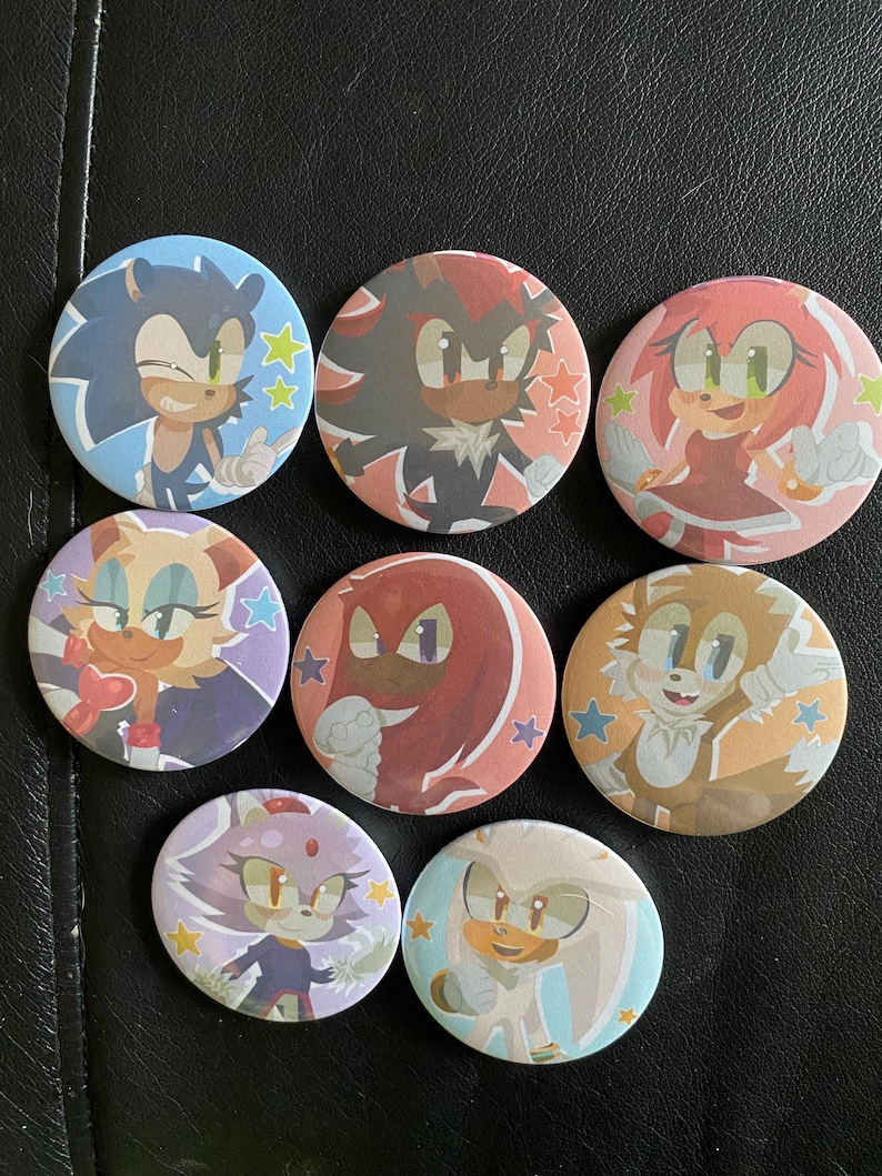 Sonic Button Pins! - Etsy