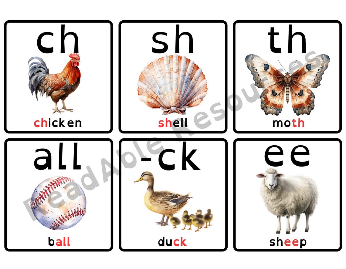 Dyslexia Friendly Phonics Flashcards - Etsy