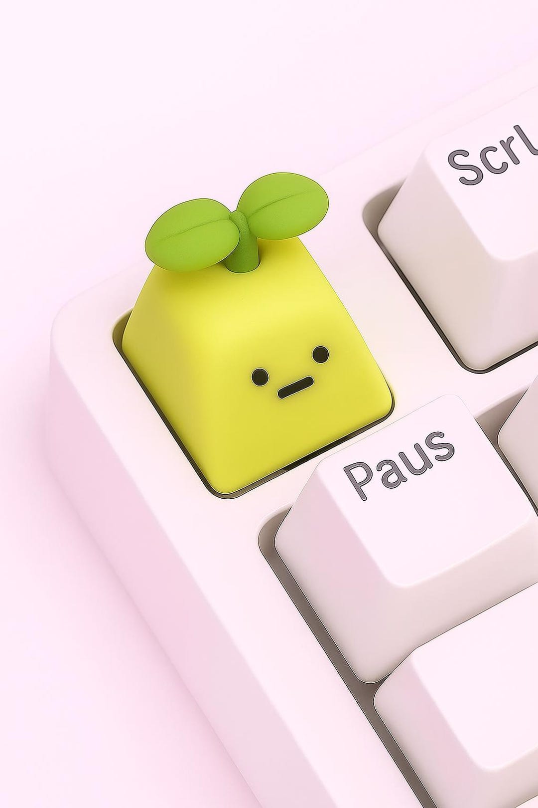 Handmade Smiski Inspired Keycap, Cute Plant Sprout Artisan Keycap for ...