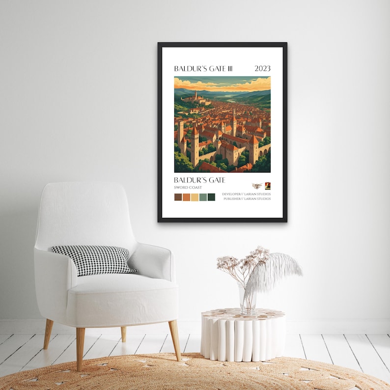 Baldur's Gate III Travel Poster, Sword Coast Print (digital Download ...