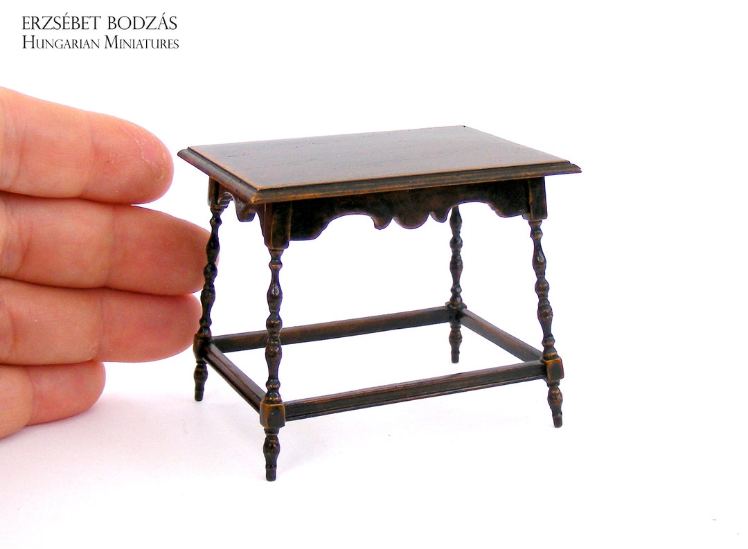 Side Table miniature Furniture for Dollhouses in 1:12 Scale - Etsy