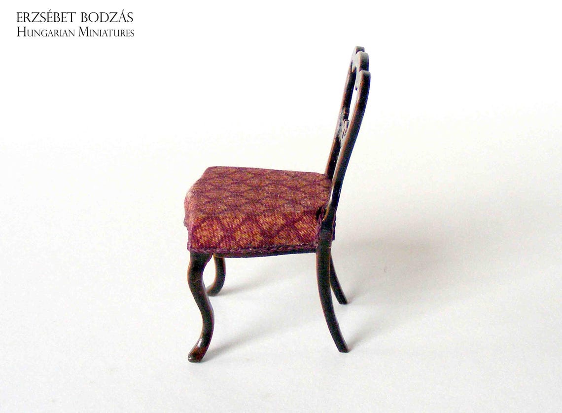 Chair (miniature Furniture for Dollhouses in 1:12 Scale) - Etsy