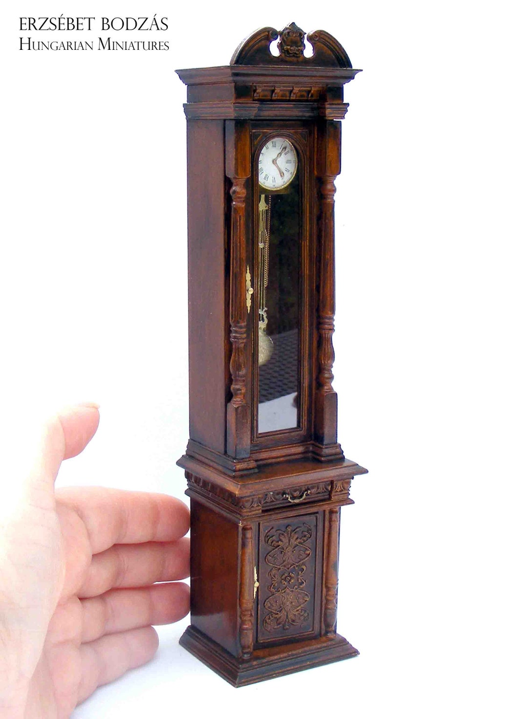 Grandfather Clock miniature Furniture for Dollhouses in 1:12 Scale - Etsy