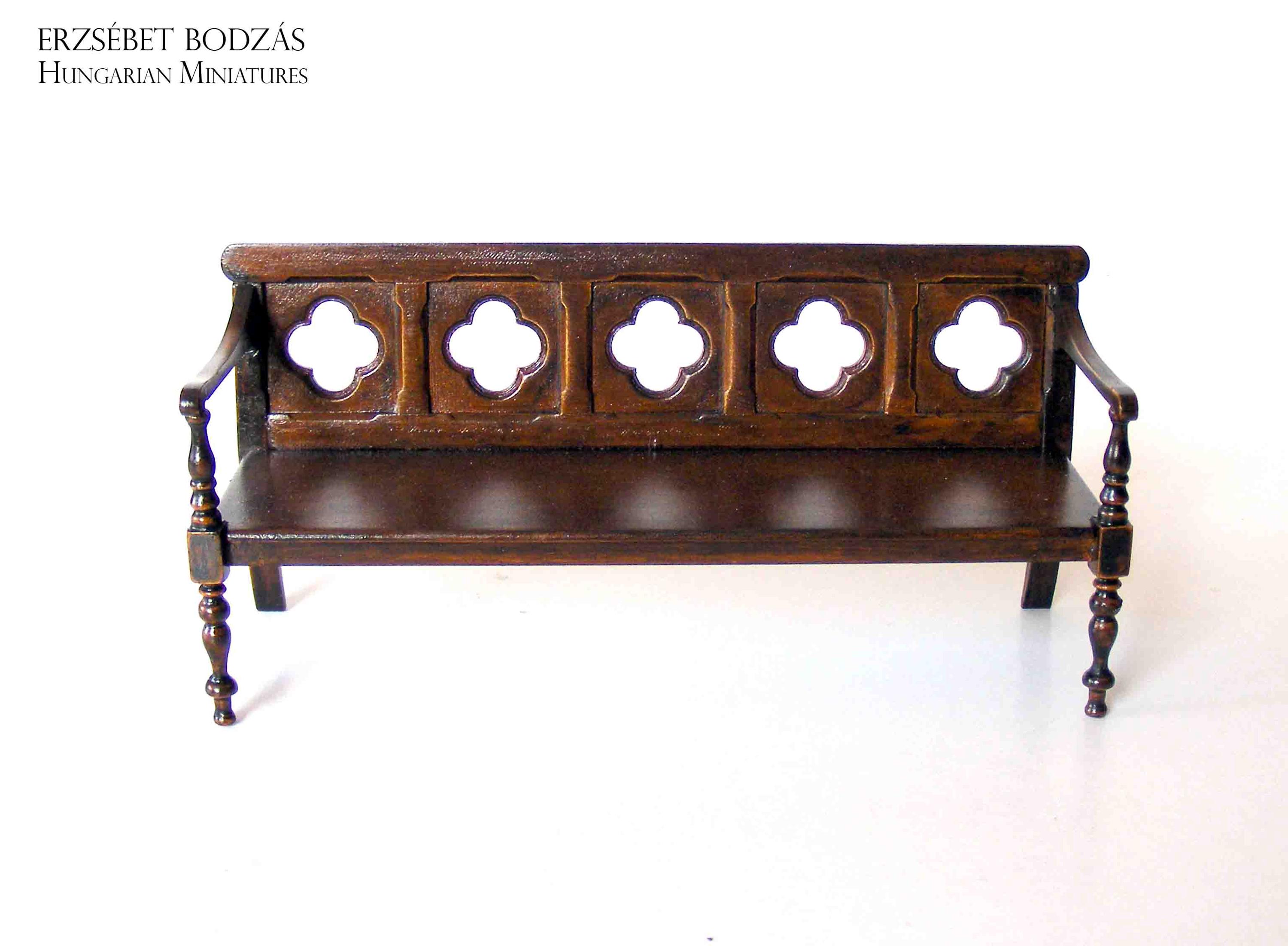 Hall Bench (miniature Furniture for Dollhouses in 1:12 Scale) - Etsy