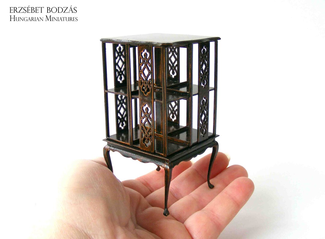 Revolving Bookcase (miniature Furniture for Dollhouses in 1:12 Scale ...