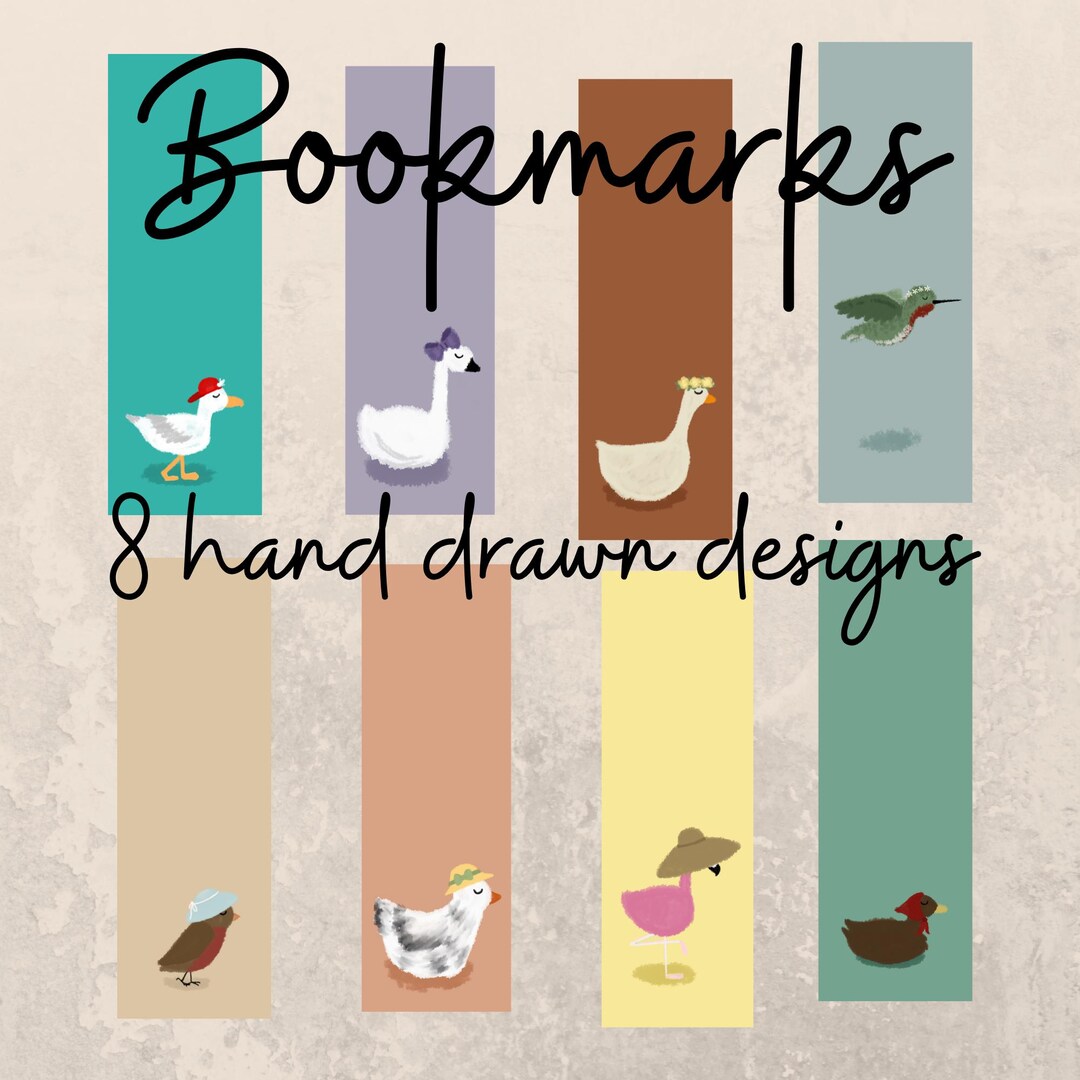 Bookmarks, Printable Bookmarks, Bird Bookmarks, Bookmark Bundle, Cute ...