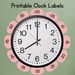 Clock Labels, Teacher Printable, Telling Time, Clock Aids, Homeschool ...