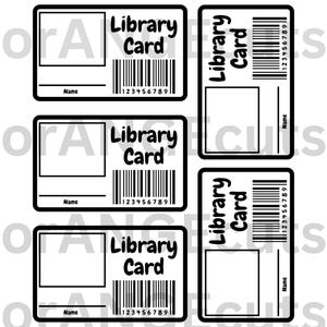 Library Card Printable, Kids Library Cards, Teacher Printables, Library ...