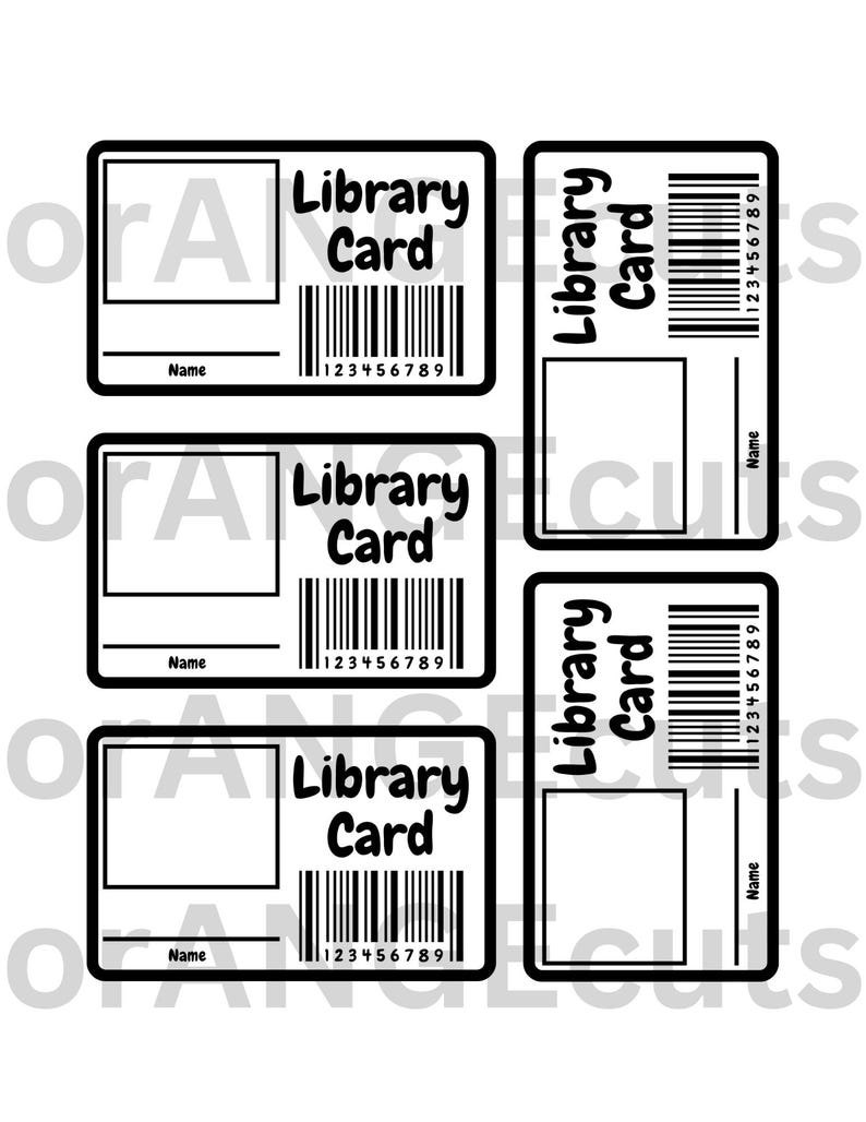 Library Card Printable, Kids Library Cards, Teacher Printables, Library ...